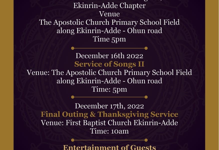 FINAL BURIAL DATES FOR THE LATE AKINRIN OF EKINRIN, HRH OBA SAMUEL ...